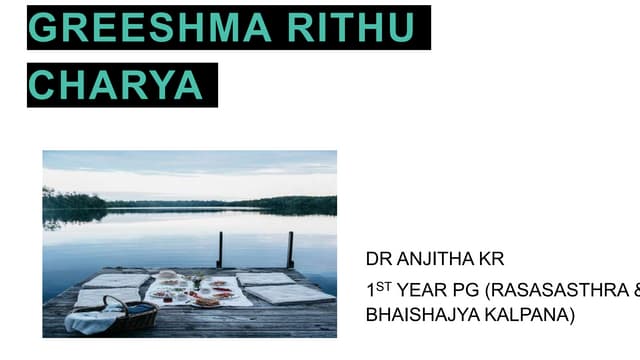 Ritucharya final presentation | PPT