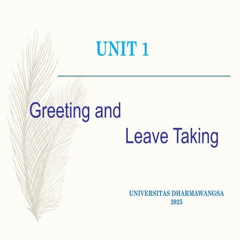 Greeting and leave taking in english conversations | PPTX