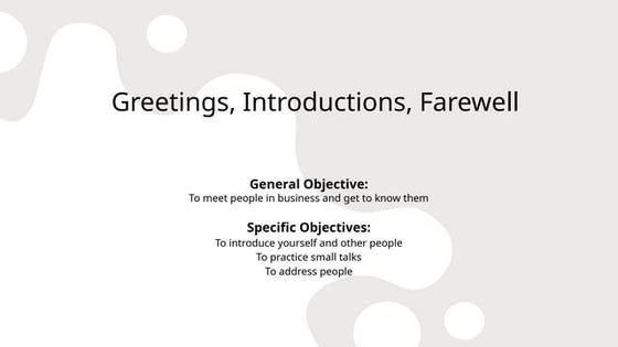 Greeting and Introduction | PPTX