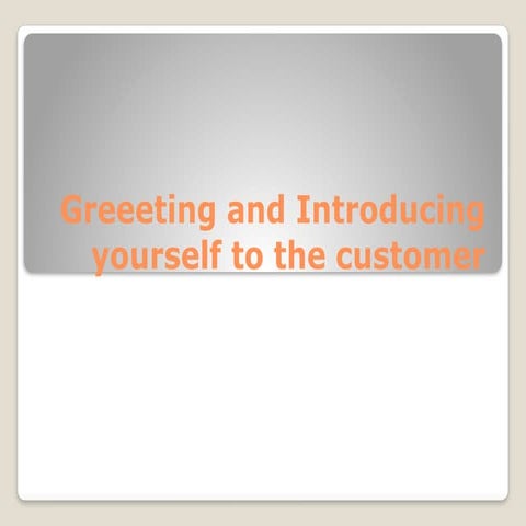 GREETING AND INTRODUCING YOURSELF_ENGLISH FOR HOSPITALITY | PPTX
