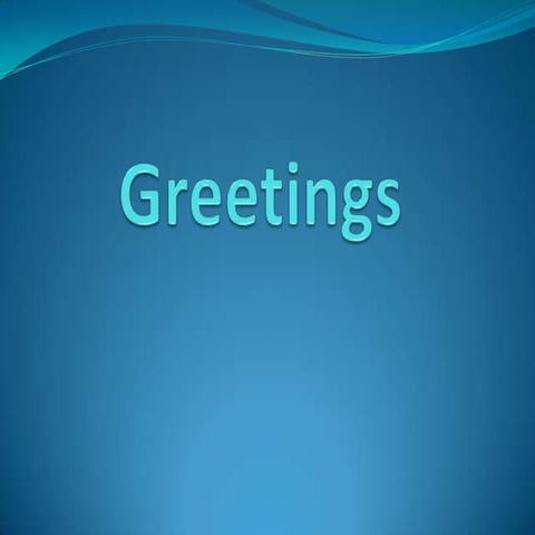 Greetings | PPTX