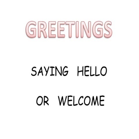 Greetings | PPT