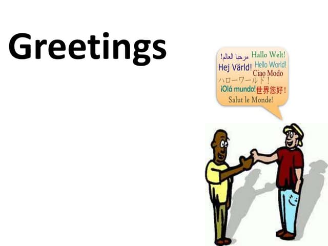 english greetings | PPTX
