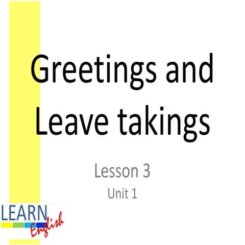 Greetings class guide | PPTX