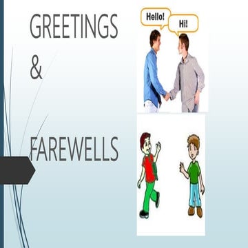 Greetings and farewells | PPTX