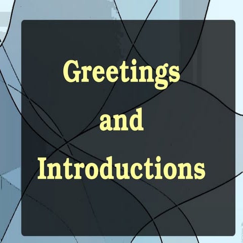 Greetings and Introductions | PPT