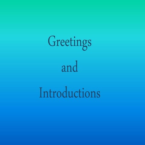 english greetings | PPTX