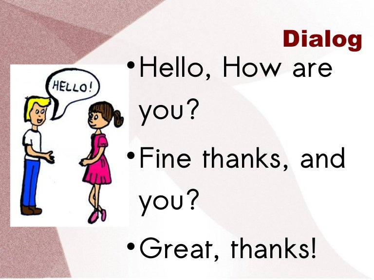 Greetings and introductions simple dialogs