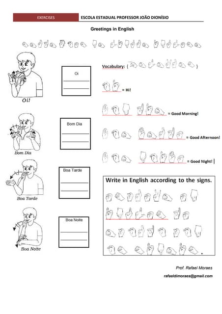 english greetings | PPTX