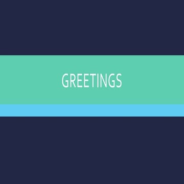 Greetings presentation | PPTX