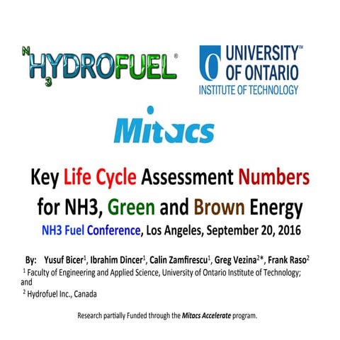 Greg vezina-key-life-cycle-numbers-for-nh3-green-and-brown-energy ...