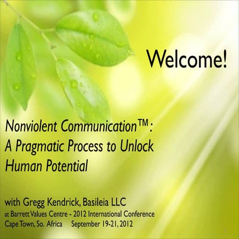 Gregg Kendrick - Nonviolent Communication | PDF