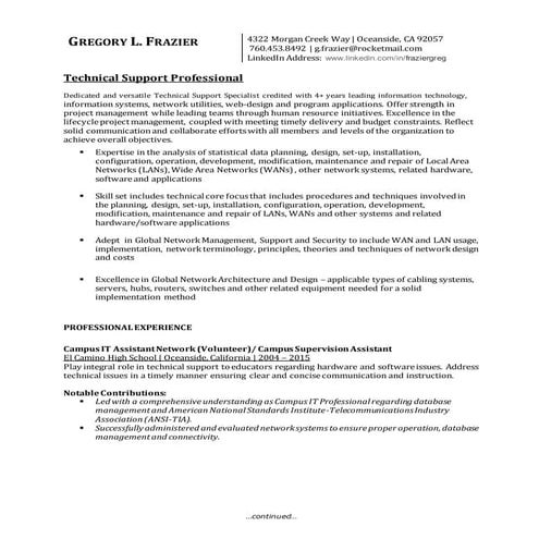 Gregory l. frazier-resume | PDF