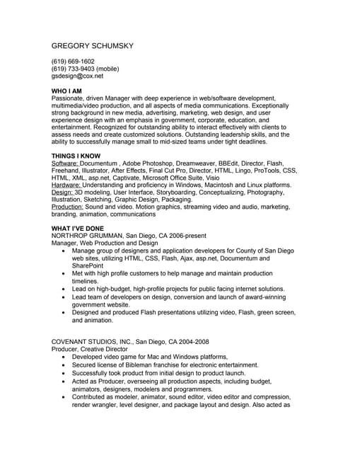 Neil 1 Page Cv | PPTX