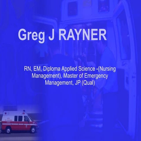 Greg Rayner Profile Info Dec11 | PPT
