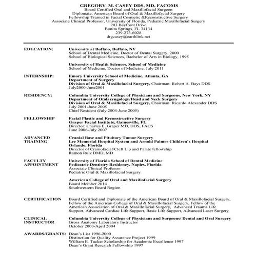 Dr. Gregory M. Casey, DDS | PDF