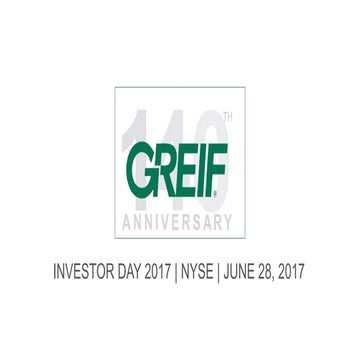Greif 2017 investor day final | PDF