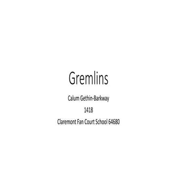 Gremlins | PPTX