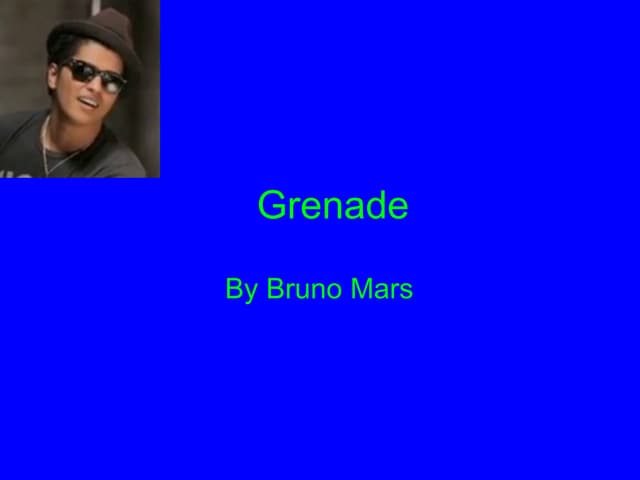 Bruno Mars Grenade Lyrics