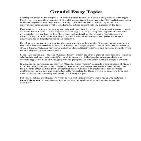 Grendel Essay Topics.pdf