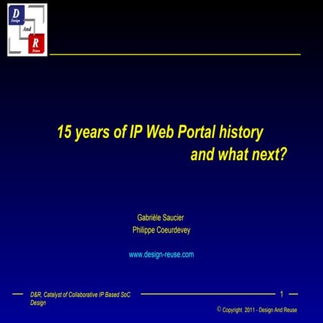 15 years of IP Web Portal history and what next? | PPT