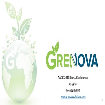 Grenova AACC 2018 Press Conference | PPT
