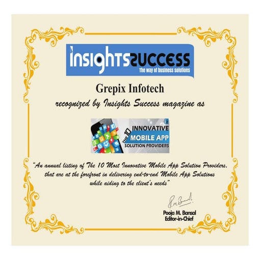 Grepixi infotech insights success certified | PDF