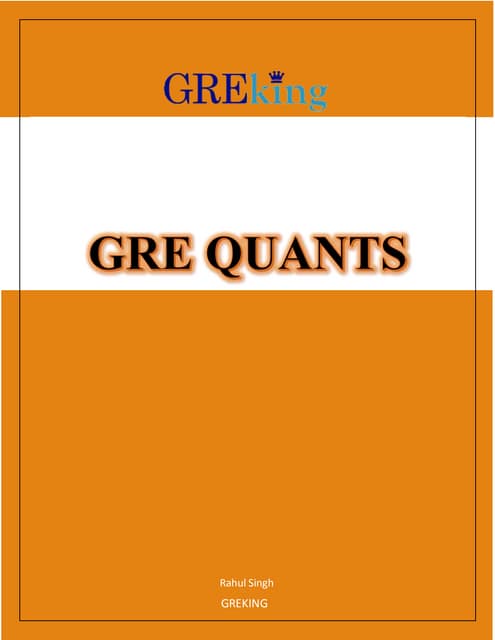 GRE QUANT | PPT