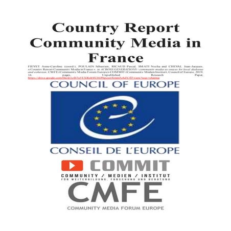Country Report Community Media in France, Council of Europe | PDF