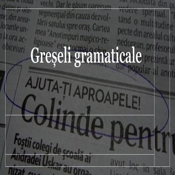 Greseli gramaticale | PDF
