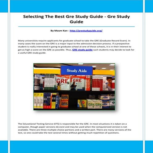 Gre study guide | PDF