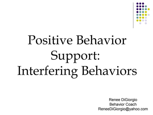 Behaviour Intervention Plan | PPTX