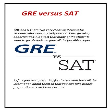 GRE VERSUS SAT LIVE AND ONLINE CLASSES IN KOLKATA | DOCX