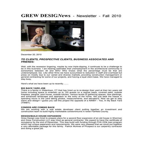 Grew Design News Fall 2010 | PDF
