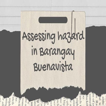 Sample Hazard Assessment Conducted in the Barangay | PDF