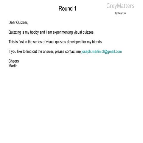 Grey Matters Visual Quiz 1 | PPT