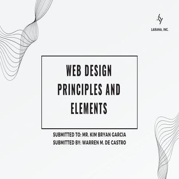 Warren De Castro, Web Design Principles and Elements | PDF