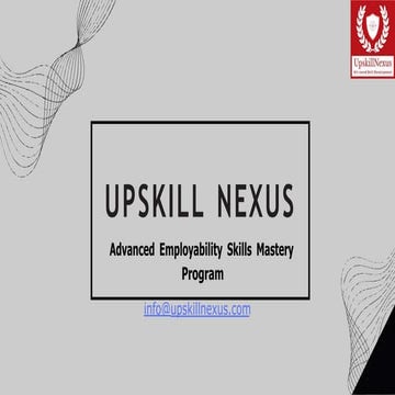 Skillset Pro Advanced Employability Skills Mastery Program Ppt
