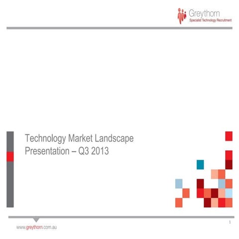 Technology Market Landscape - Trends and Issues Q3 2013 | PPT