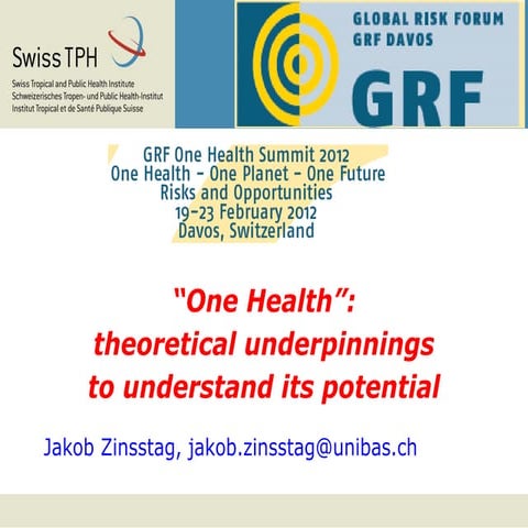 “One Health”: Theoretical Underpinnings to Understand its Potential | PDF
