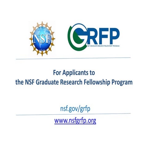 NSF-GRFP: Reviewer's Perspective | PDF