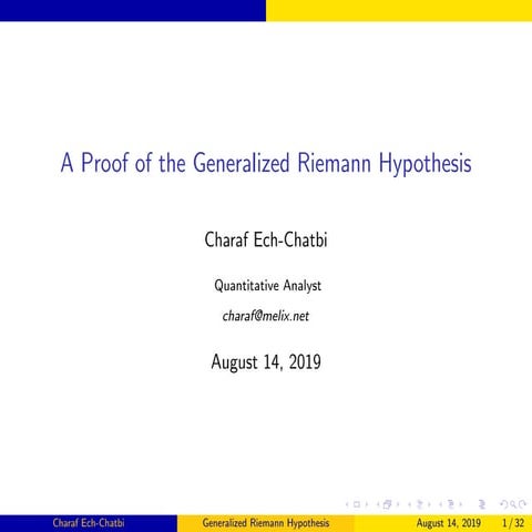 A Proof Of The Generalized Riemann Hypothesis Pdf Web Development
