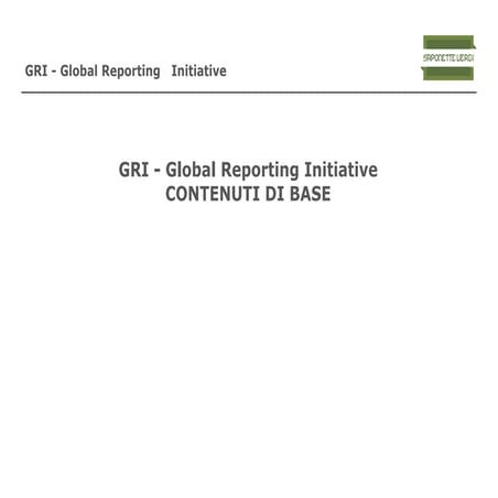 GRI - contenuti di base | PDF