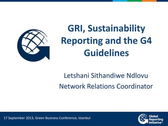 The Global Reporting Initiative | PPTX