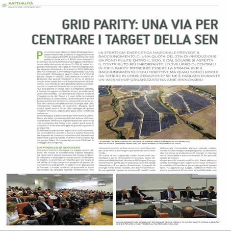 Grid Parity: una via per centrare i target della SEN | PDF