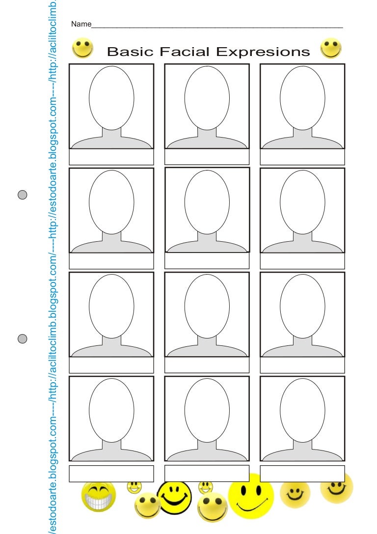Faces: Basic Expressions Worksheet