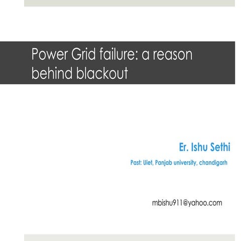 Grid failure on 30th july 2012 | PPT