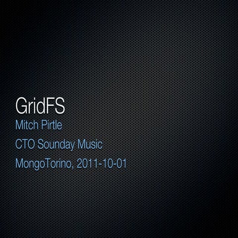 Gridfs And Mongodb Key Databases Computer Software And Applications 0924