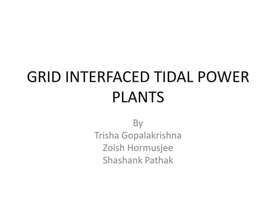 Tidal power 7 | PPT