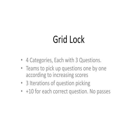 Seuli Seal Quiz-Gridlock (2) | PPTX